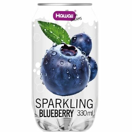 Газированный напиток Hawaiian Dreams SPARKLING - Черника, 0,33 х 12 шт
