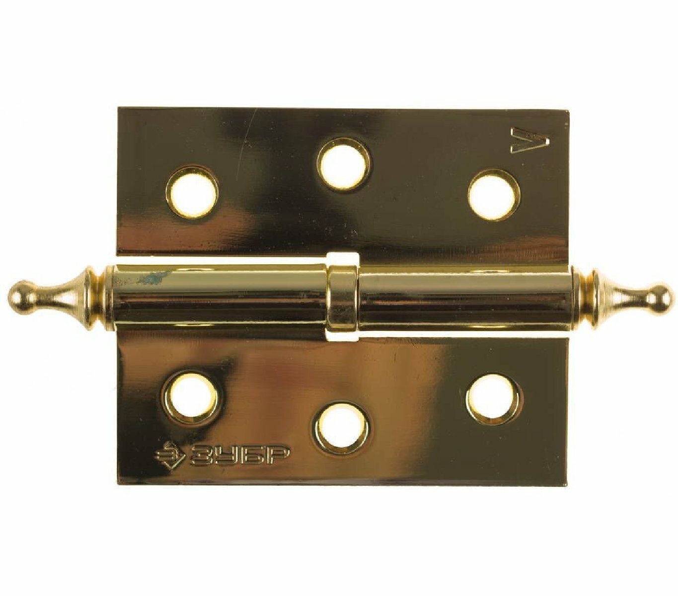 Карточная петля ЗУБР разъемная левая 75x63x2.5 мм сталь латунь с подшипником и крепежом 2 шт