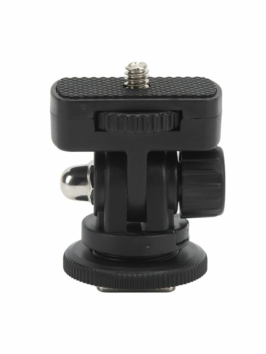 Шаровая головка мини-монитора, регулируемая на 180 , с креплением на холодный башмак, винтовой интерфейс 1/4 дюйма для компактных камер и аксессуаров