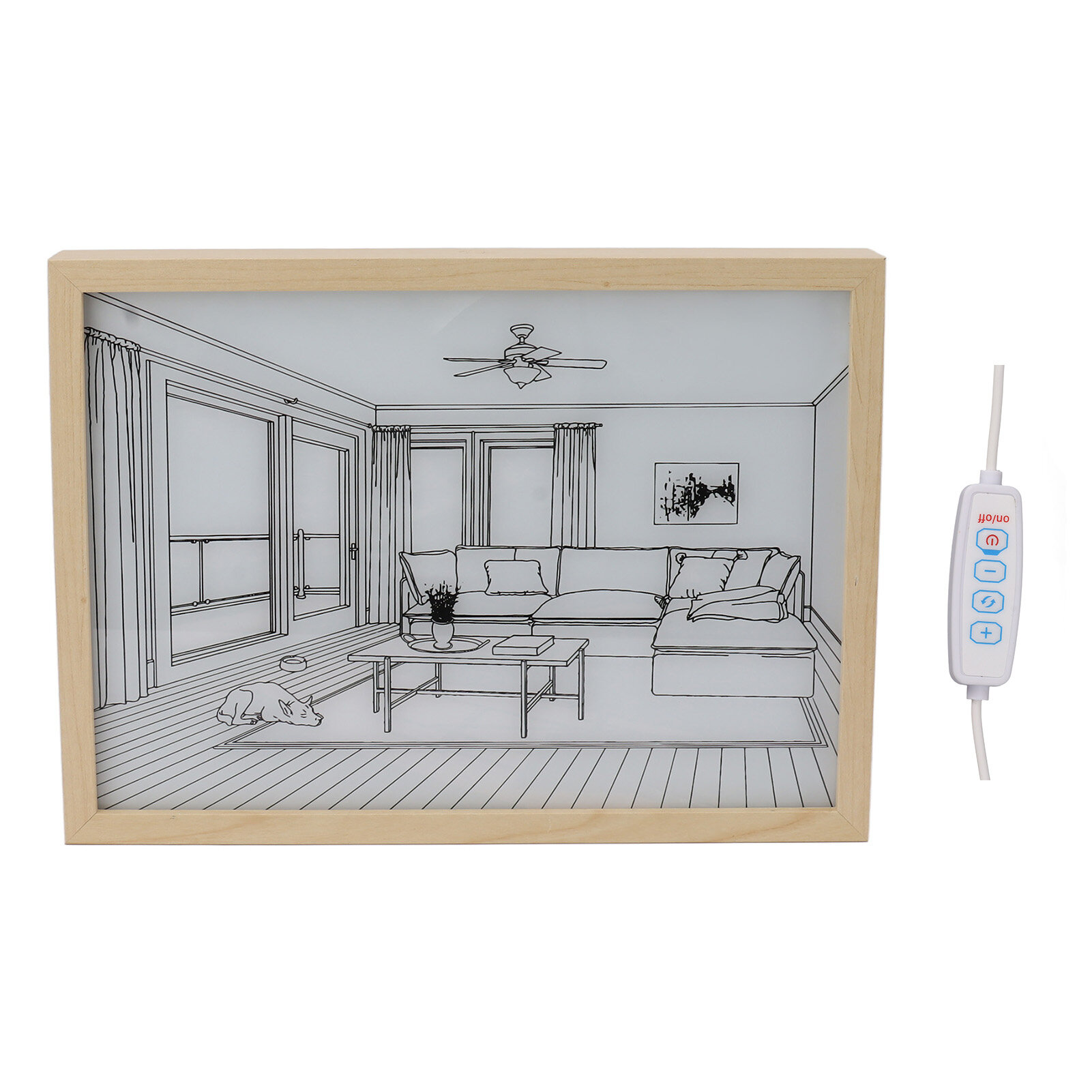 Светодиодная освещенная стена искусство освещено декор легкая тень.