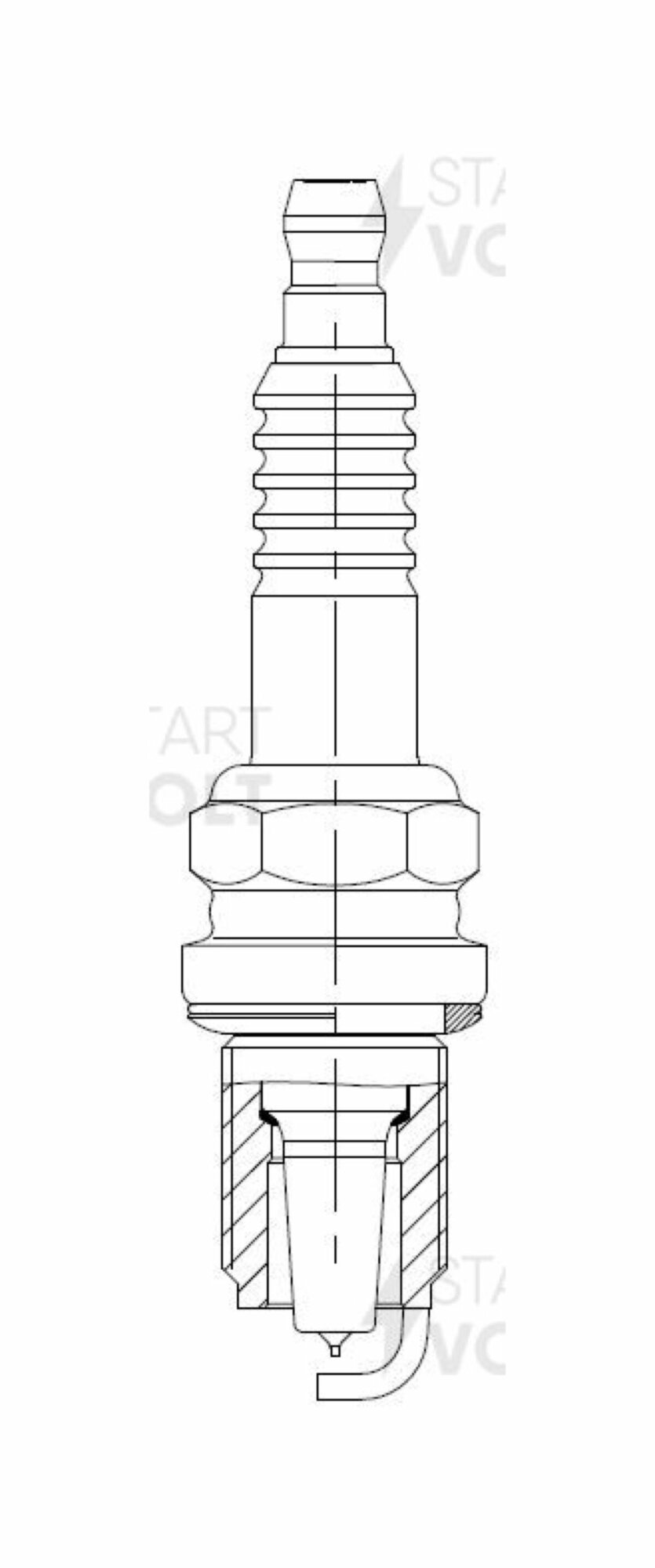 Свеча Зажигания Для А/М Daewoo Nexia (95-) 1.5I/Lanos (97-) 1.4I/1.6I Ir (Vsp 0508)(Startvolt Vsp0508)