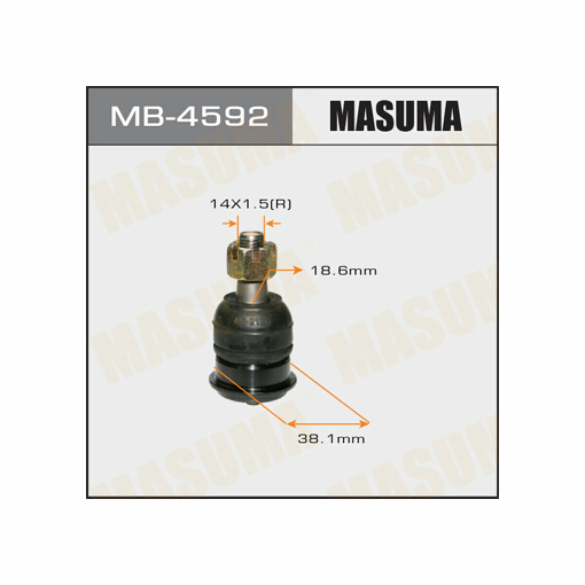 Опора Шаровая Nissan Almera N16 00->, Primera (P10, P11) 90->(Masuma Mb-4592)