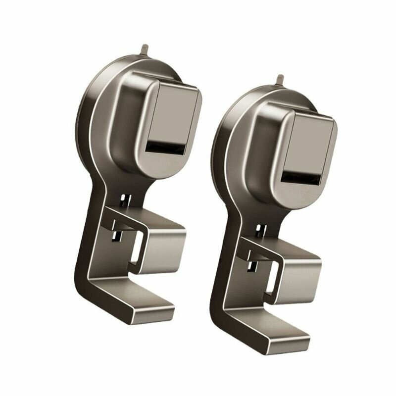 2 крючка на присосках для умывальника-пистолет серый