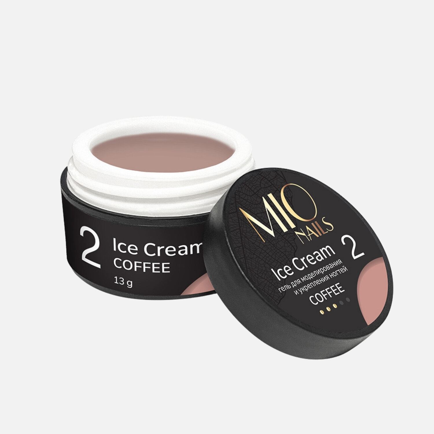 Гель Ice Cream Gel COFFEE #02 Mio Nails 13 г баночка EASY-CLICK запайка