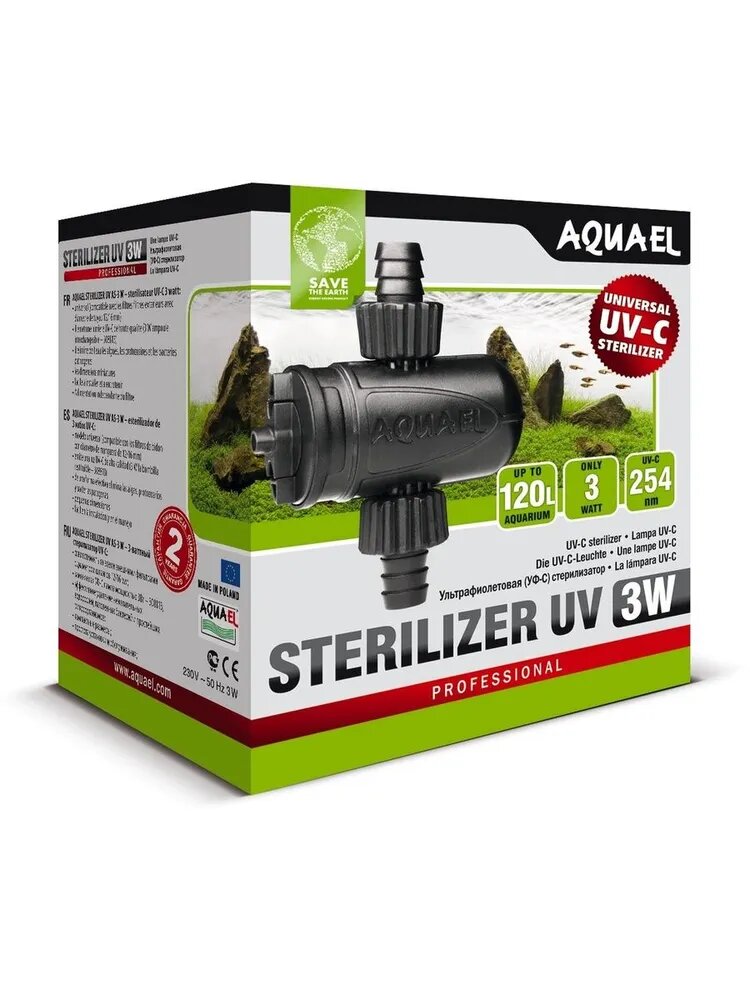 Стерилизатор AQUAEL STERILIZER UV AS 3 Вт для аквариума до 120 л