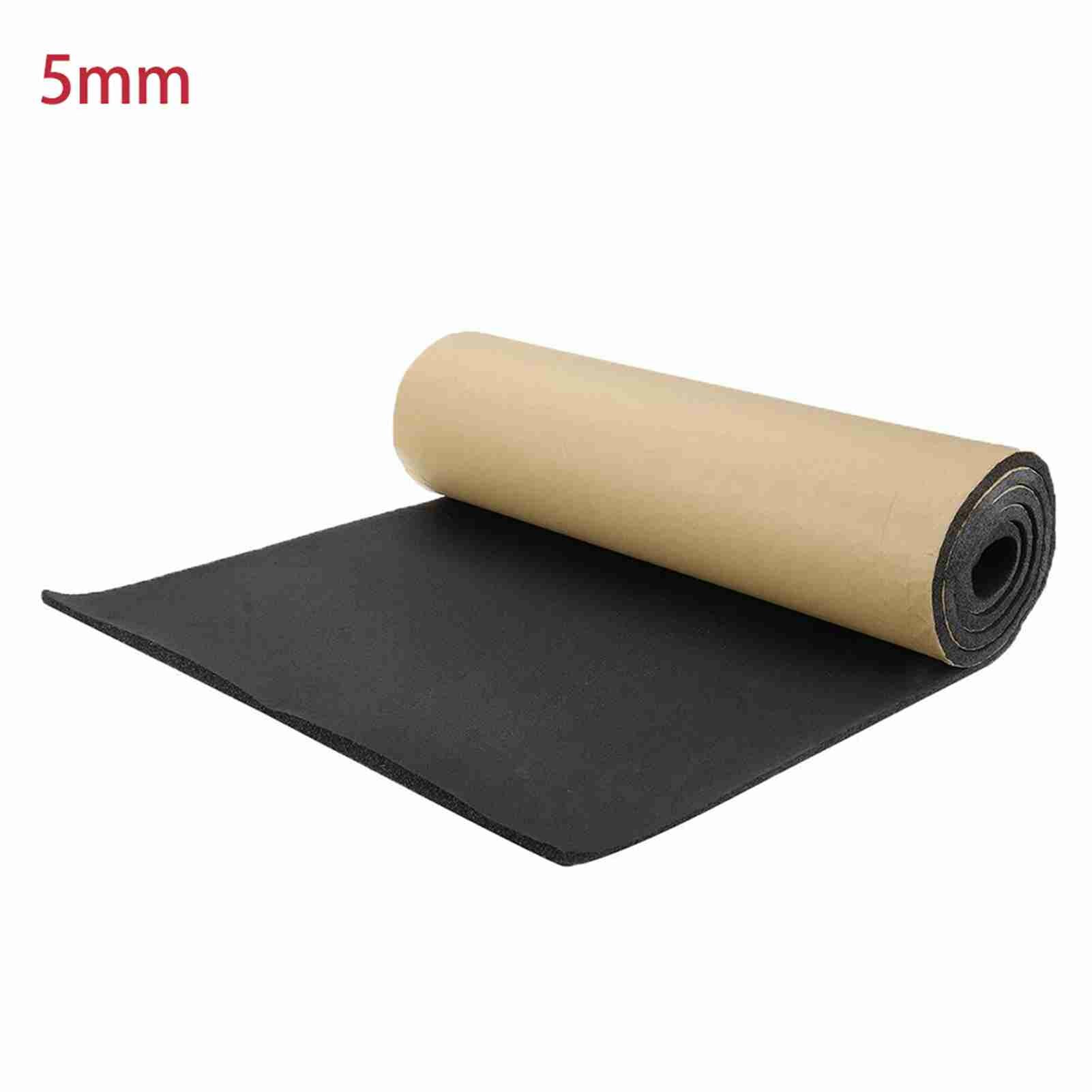 Звукоизолирующая вставка для автомобиля, шумопоглощающая пена, антишумовая хлопковая вставка, автомобильная, самоклеящаяся, термоизоляционная, 1 рулон 200 см x 50 см, 5 мм