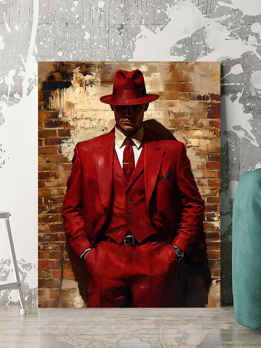 Картина на стену для интерьера - "Гангстеры, мафия", 30х40 см.