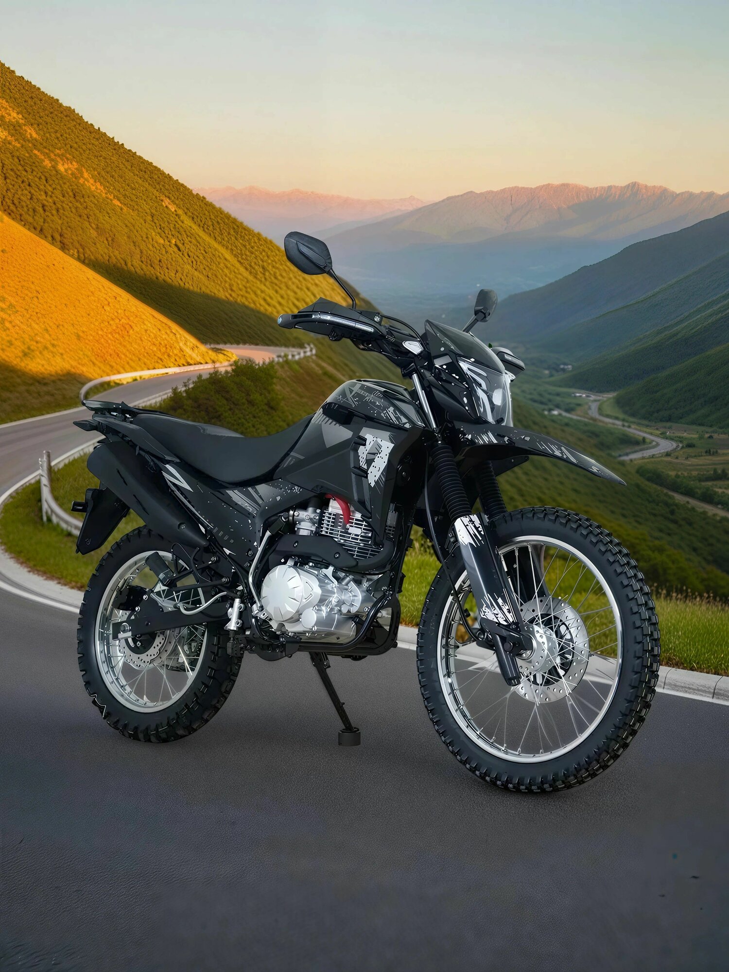 Мотоцикл DRIVE 200 с ПТС (черно-серый)