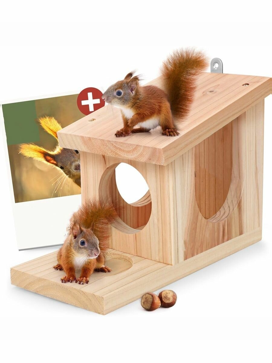 Кормушка для белок деревянная