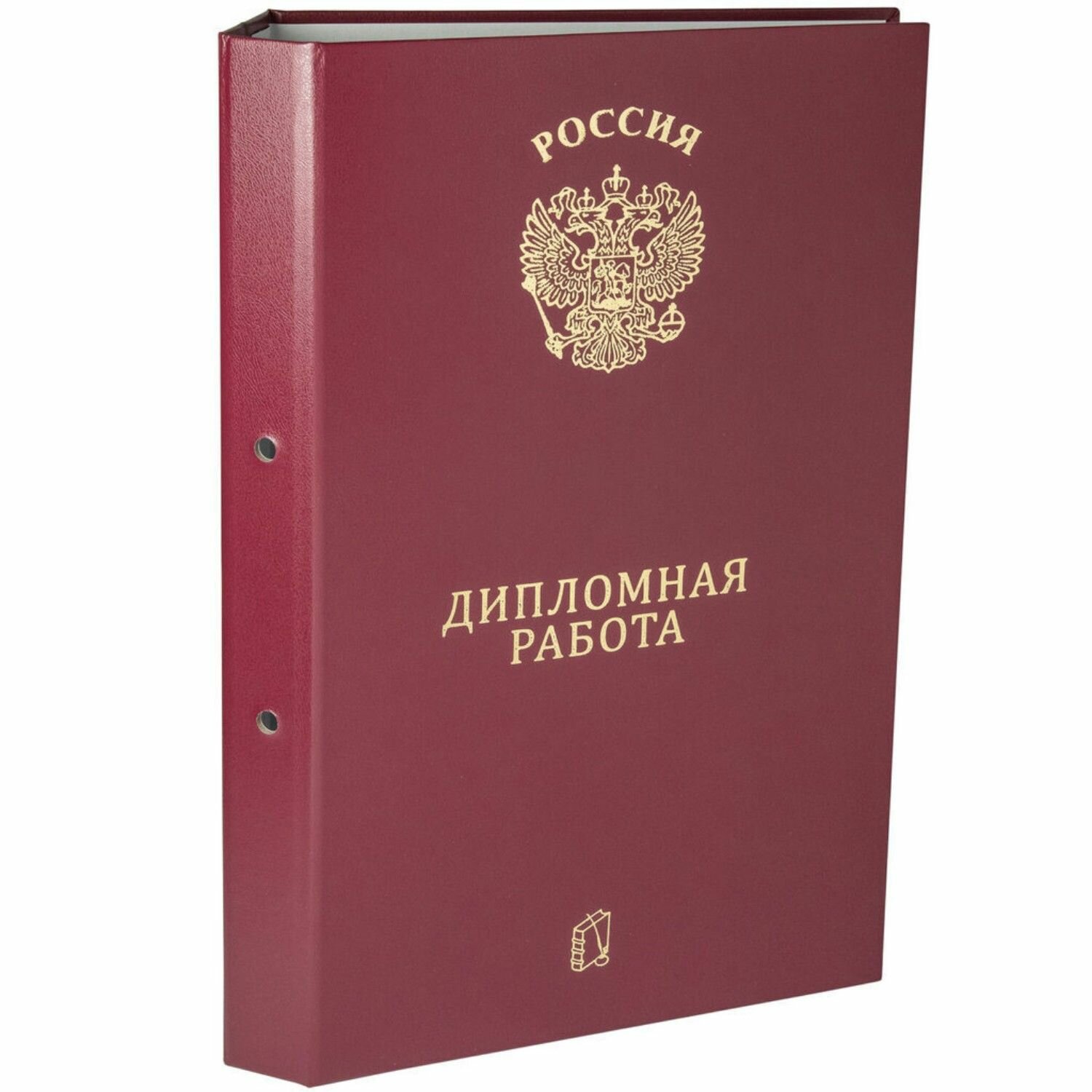 Папка д/дипломных работ А4, без бумаги, на болтах мет, 2отв. красная