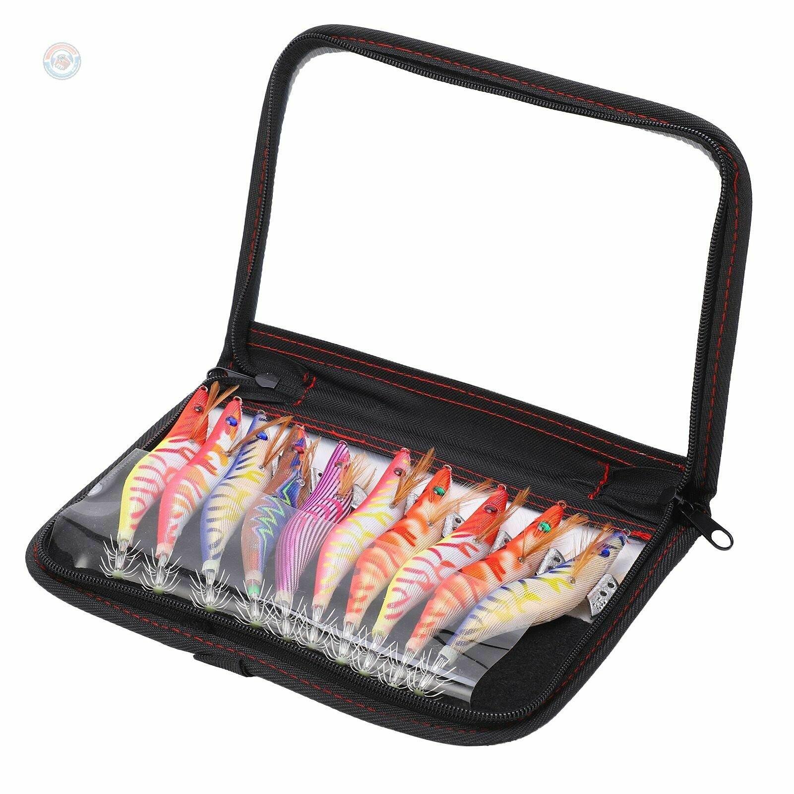 Набор рыболовных приманок для ловли кальмаров с 3D глазами, крючками-зонтиками и плавающей конструкцией