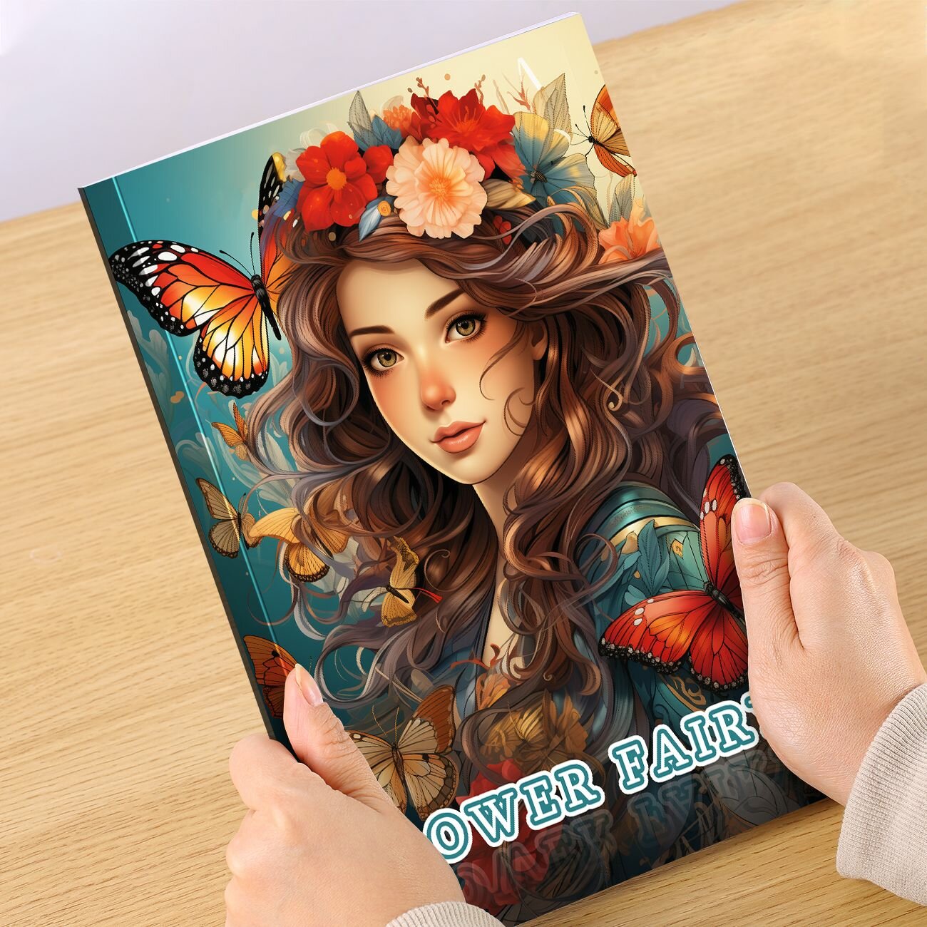 Книжка-раскраска цветочная фея, Альбом для рисования эльфы, высокое качество Книга каракулей 30 см*21 см, подходит для раскрашивания как взрослыми, так и детьми