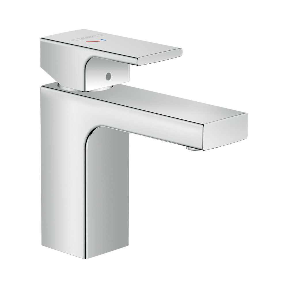 Смеситель для раковины Hansgrohe (Хансгрое) Vernis Shape однорычажный 100 CoolStart со сливным гарнитуром 71594000 хром