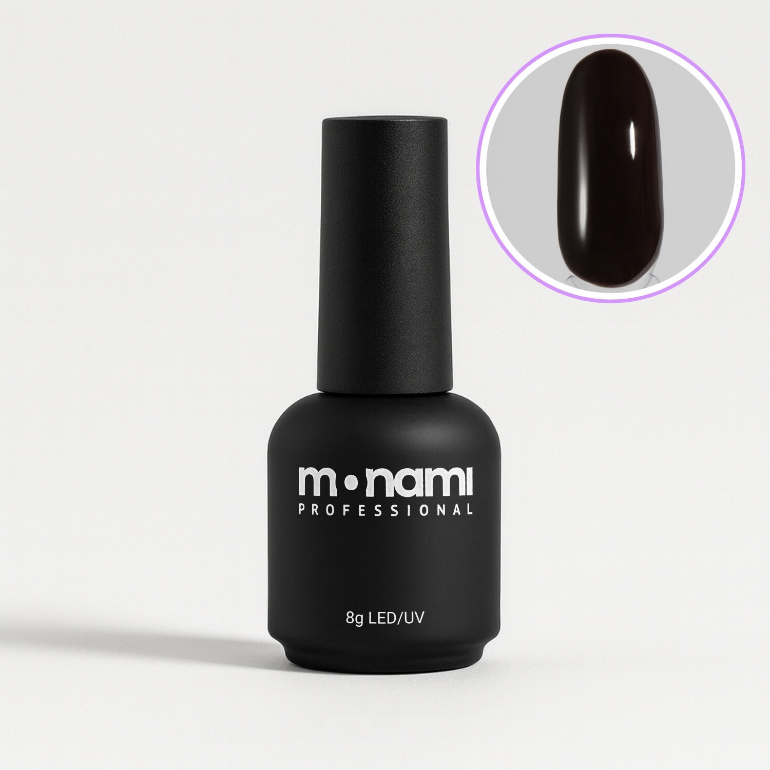 Гель-лак Monami Wood №05 8 г почти черный с легким коричневым подтоном