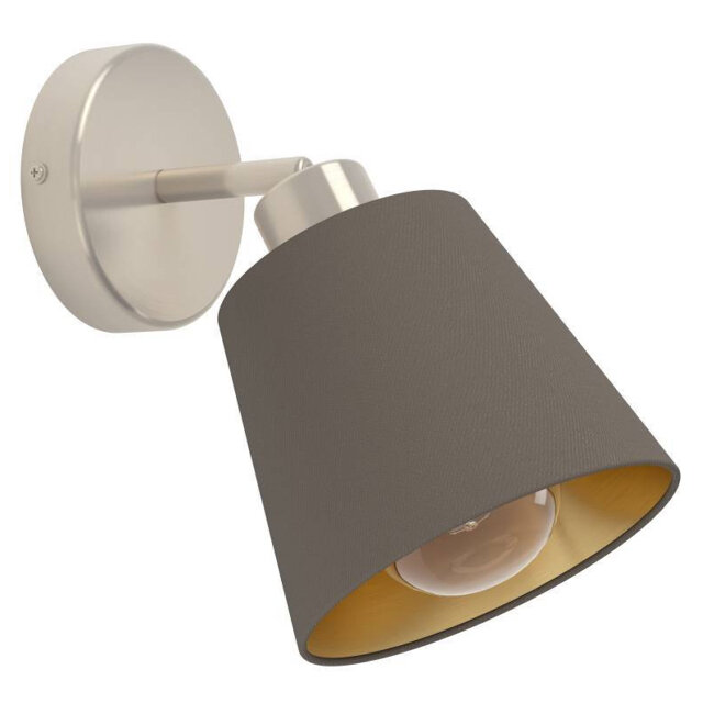 EGLO Maserlo 1x12 E27 металлический светильник текстиль кремово-золотой капучино