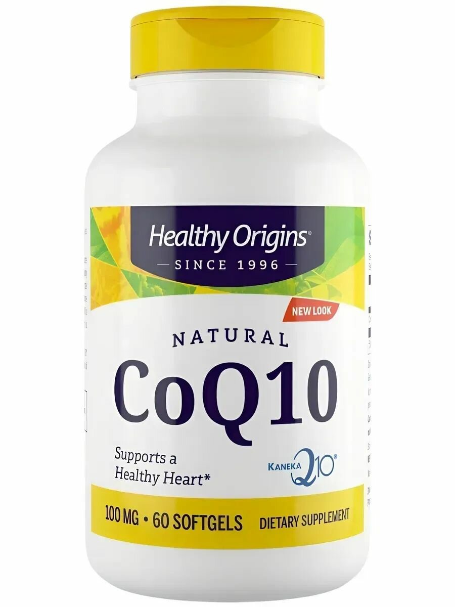 Коэнзим Q10, 100 мг, 60 капсул для антиоксидантной защиты и клеточной энергии