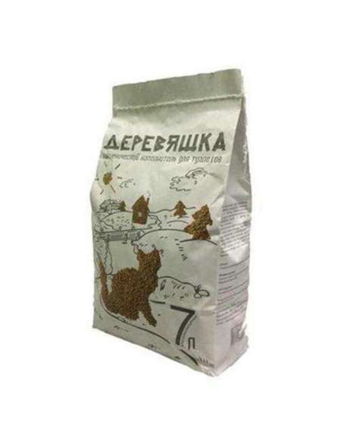 Наполнитель для кошек Деревяшка Древесный Гранулированный 7л