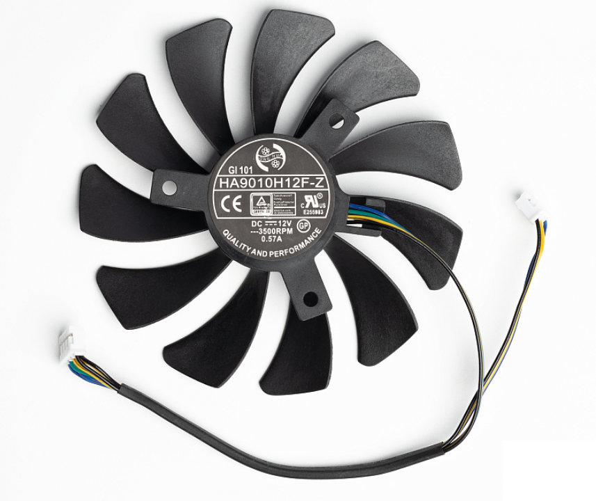 Вентилятор для видеокарты MSI, 4Pin+3Pin , 87mm, S 40mm, HA9010H12F-Z, №2