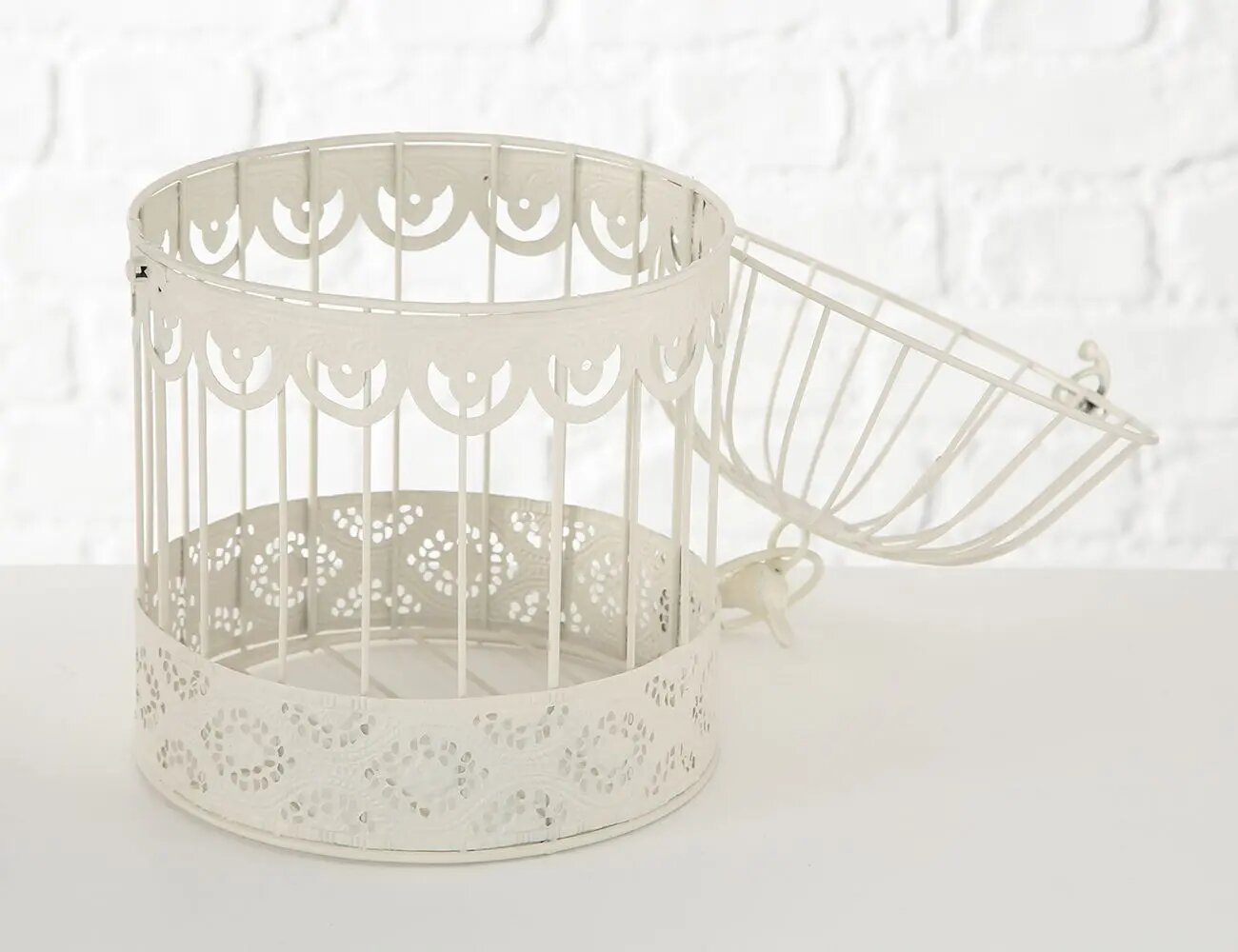 Декоративная птичья клетка фредерика, металл, белая, 30х19 см, Boltze