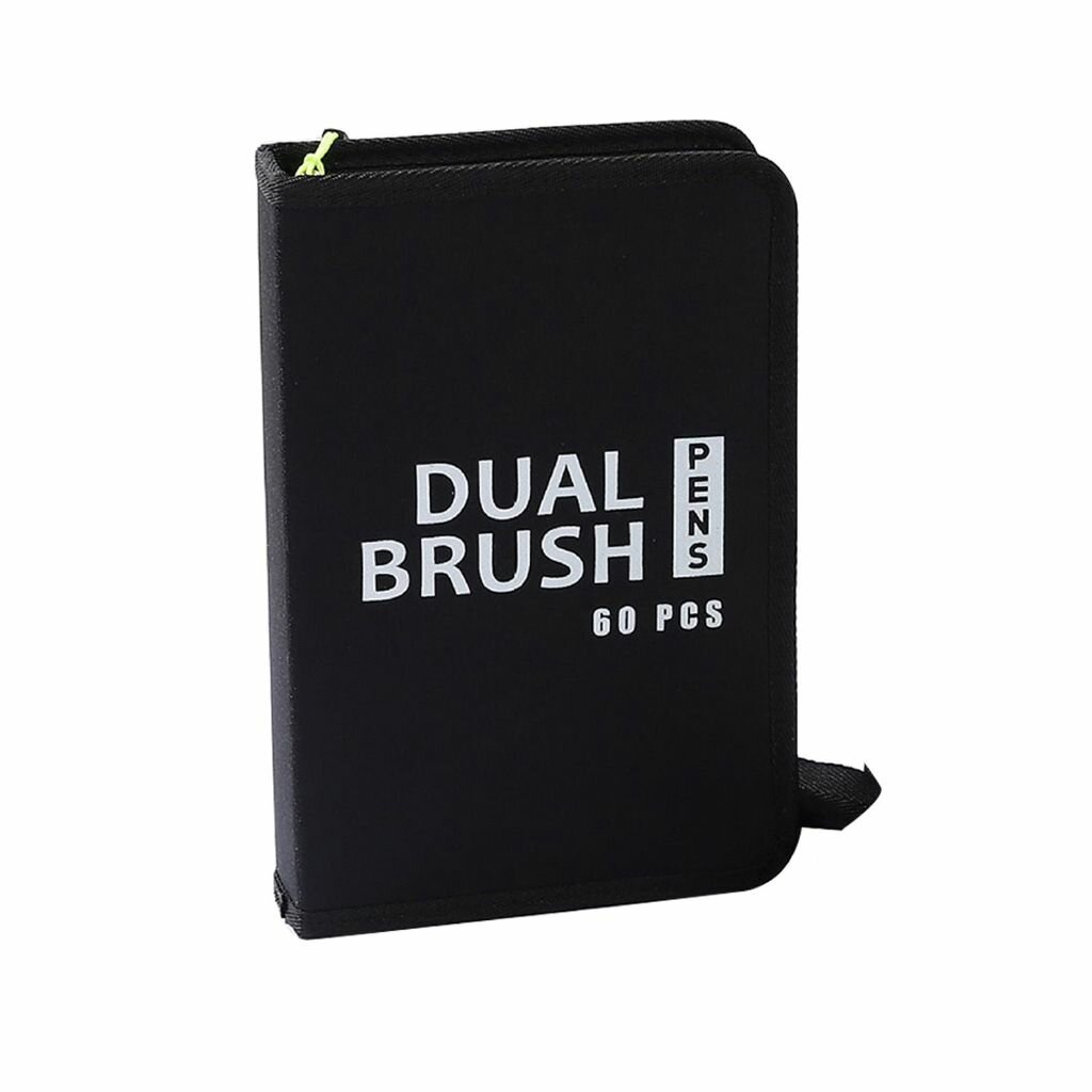 Двусторонний акриловый маркер с чехлом, 60/72 цвета