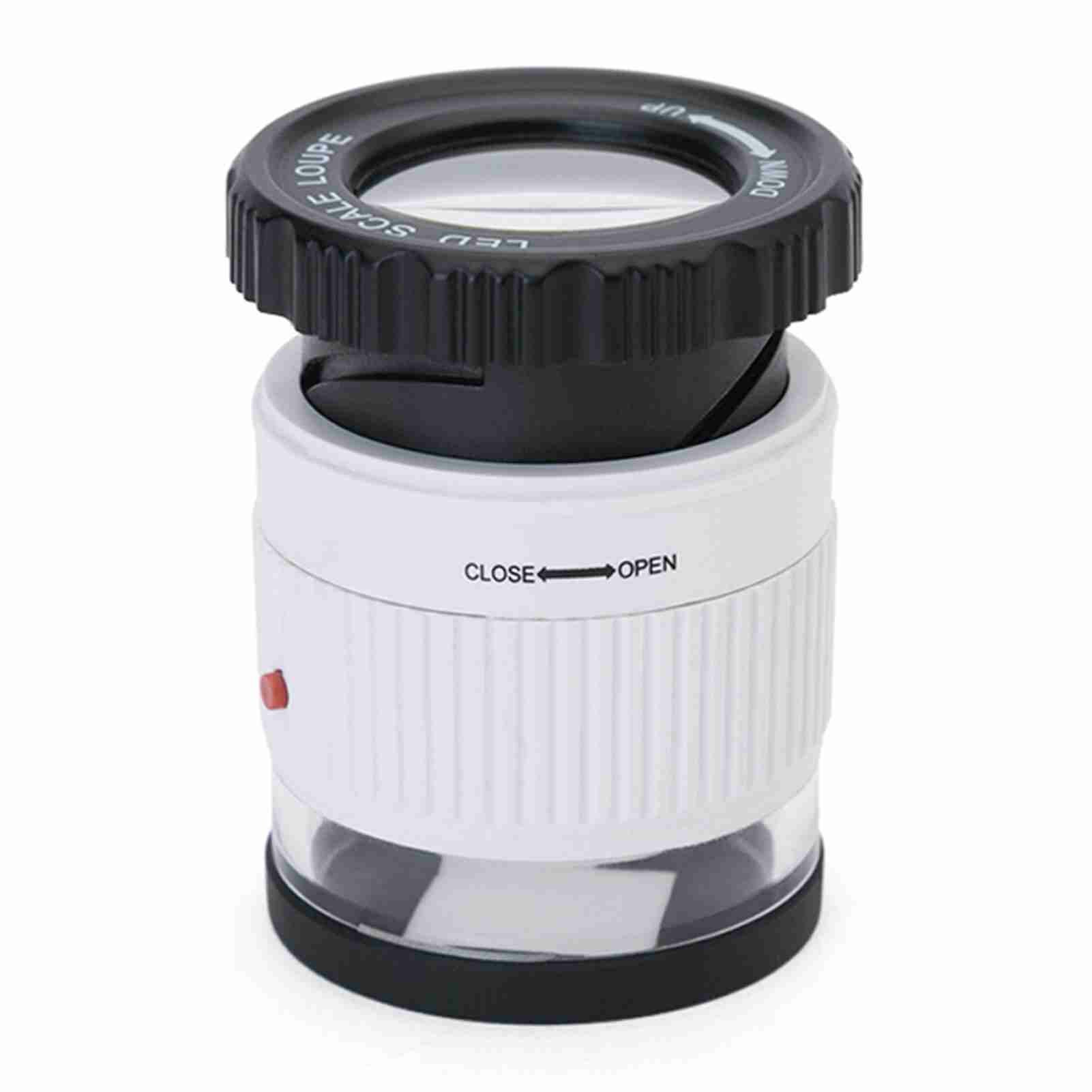 Светодиодная увеличительная лупа с 30-кратным увеличением и регулируемой шкалой для чтения, Светодиодная лупа с 30-кратным увеличением и линейкой для точных измерений