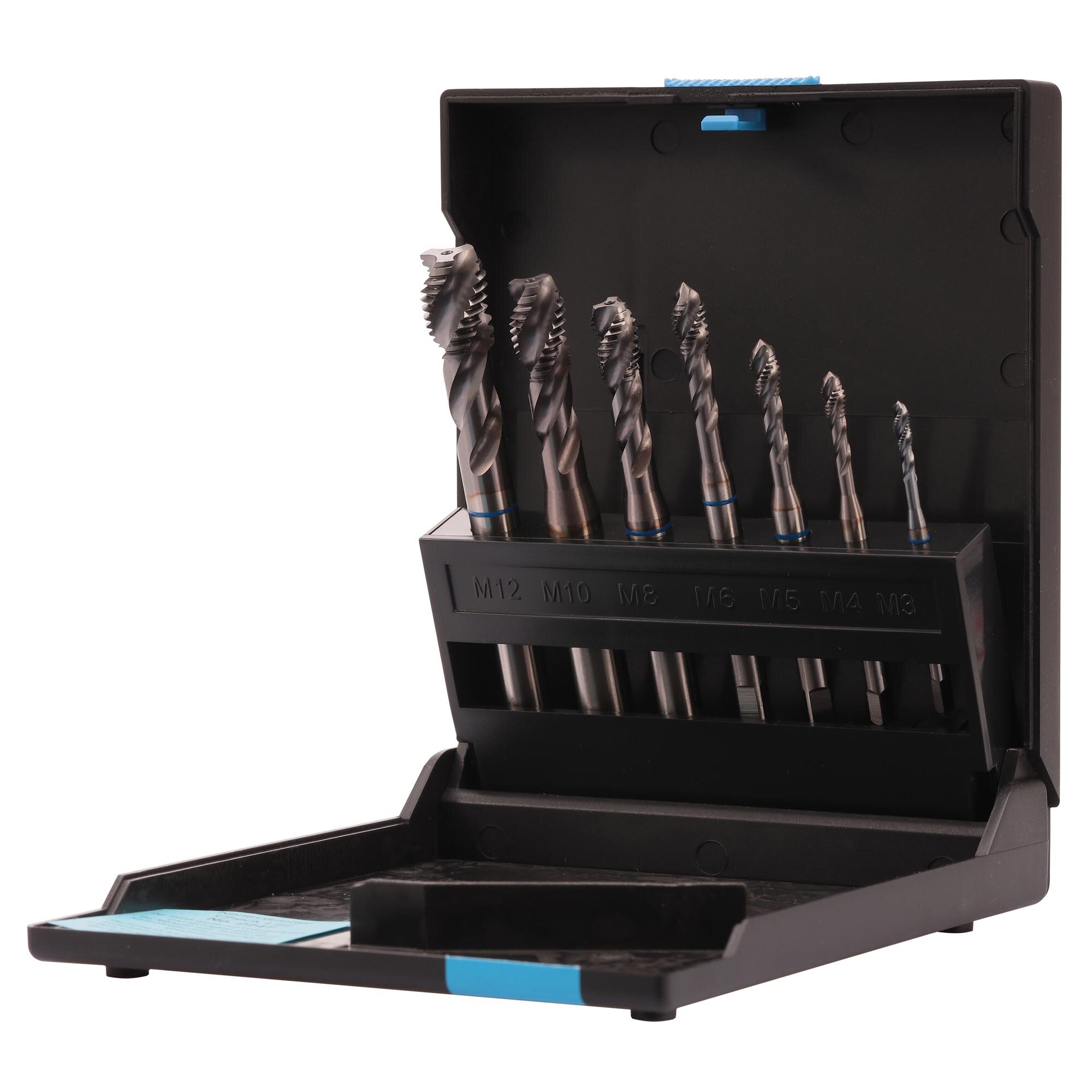 Набор машинных метчиков Volkel M3-M12 HSSE-TiCN DIN371/376 7пр 47869