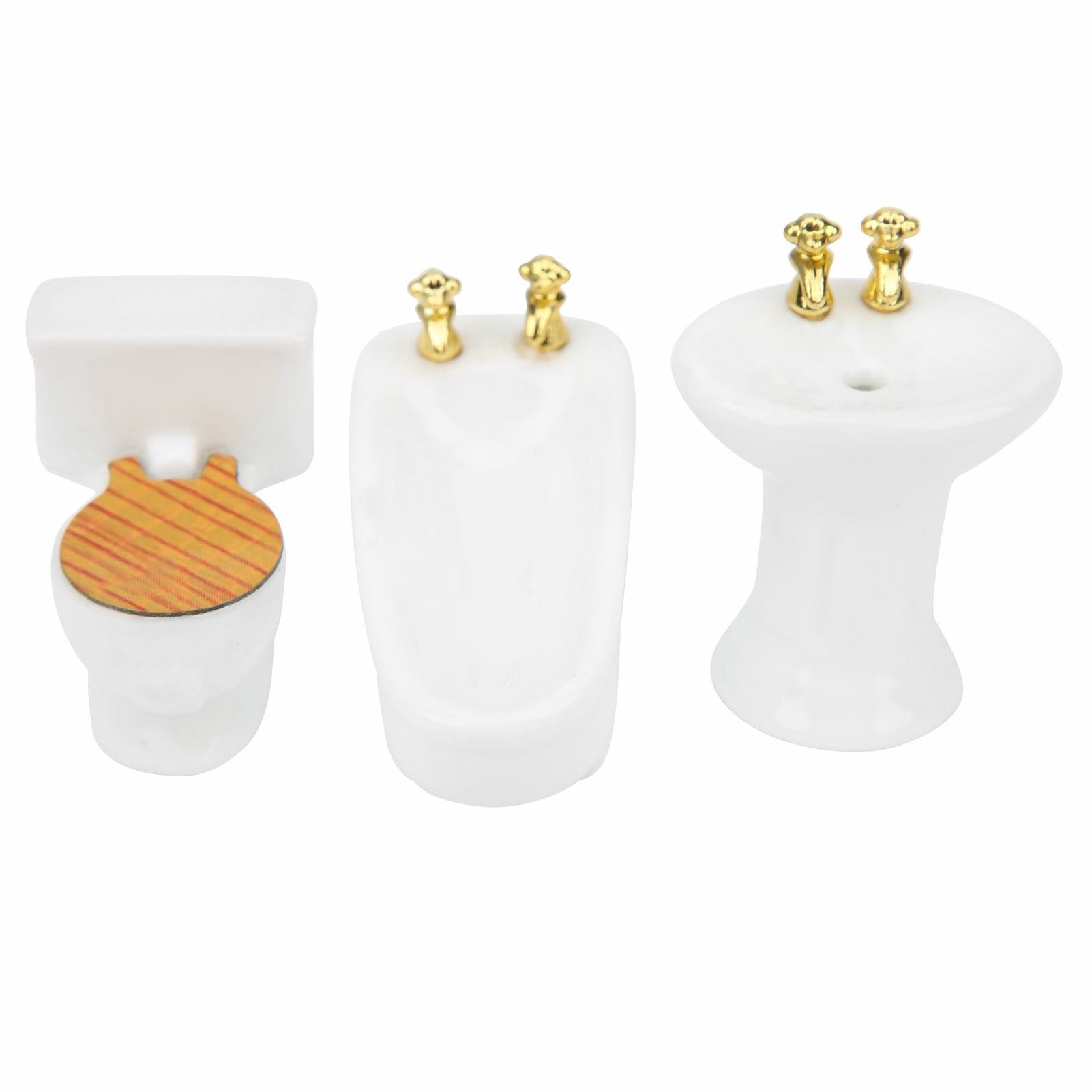 Мини-ванная комната для кукольного домика 1/24, керамика, 3 цвета