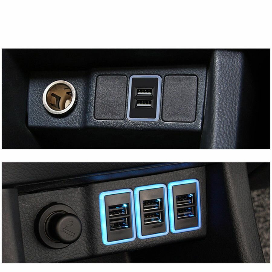 Автомобильное Двойное USB-Зарядное Устройство DC12V QC3.0 Для Toyota Corolla Rongfang-RAV4 Highlander