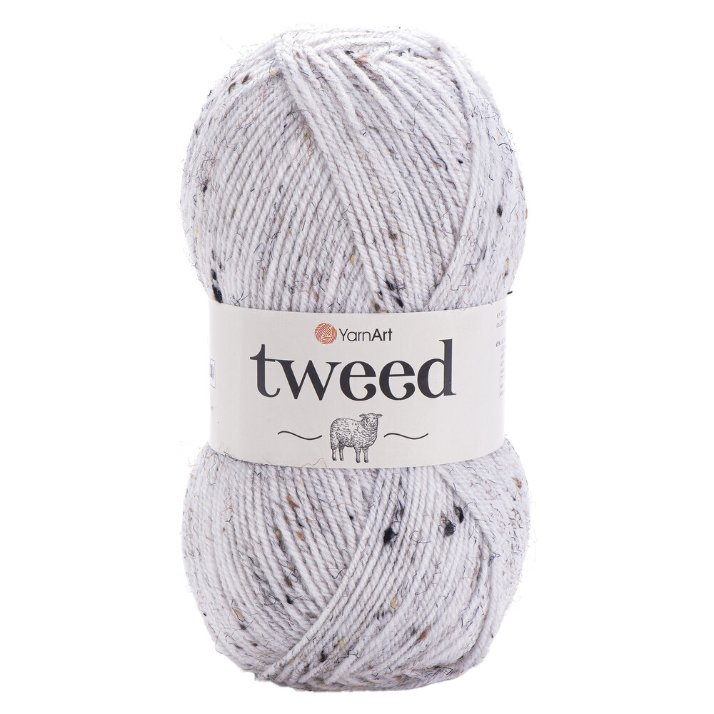 Пряжа для вязания YarnArt Tweed 220 светло-серый с черным и бежевым 100 гр/280 м 30% шерсть, 65% акрил, 5% вискоза