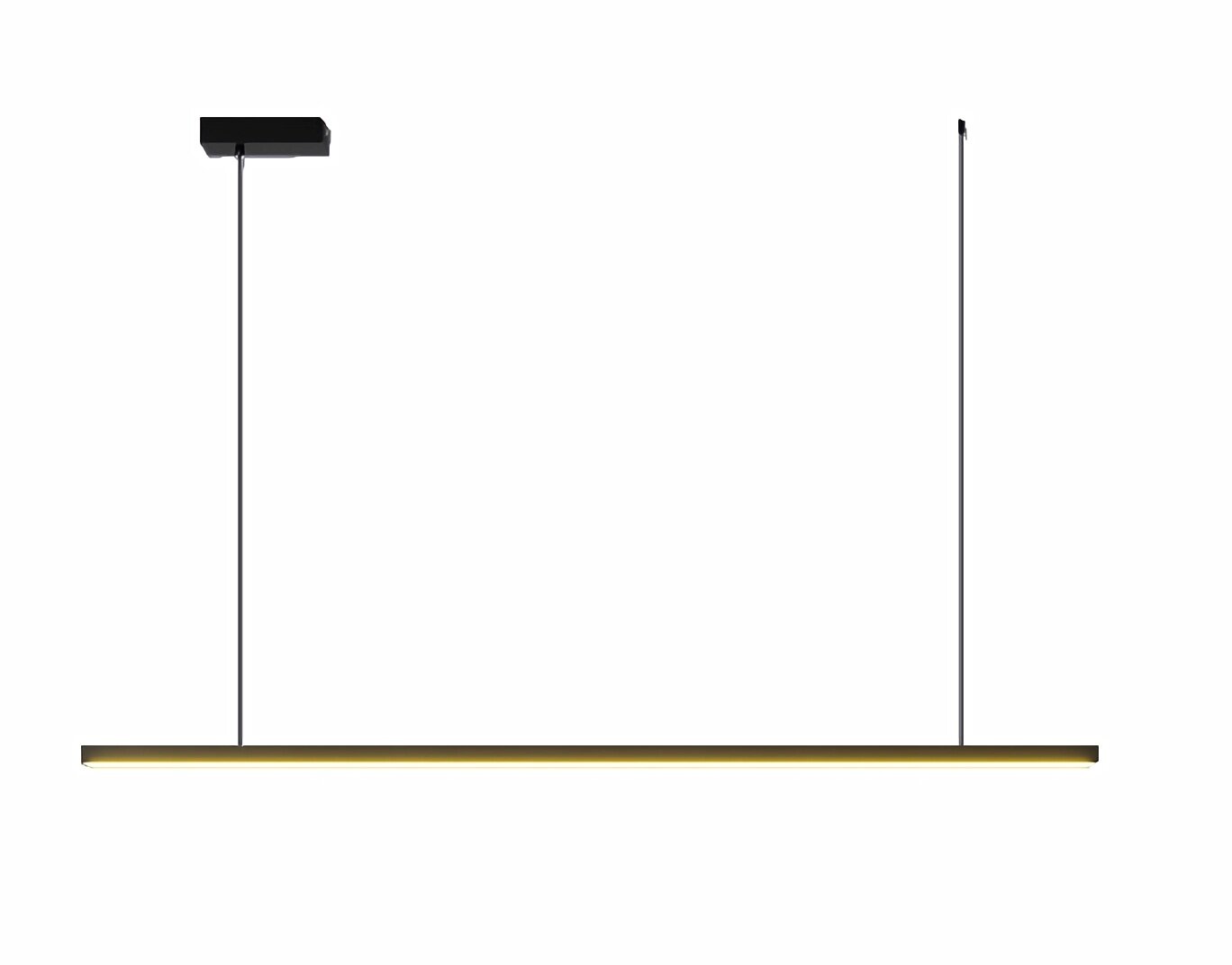 LED Подвесной светильник Обеденный стол IWANTDO современный дизайн для столовая Офис магазин Кухня бар Подвесная лампа черный Регулируемая высота L120см 3000K
