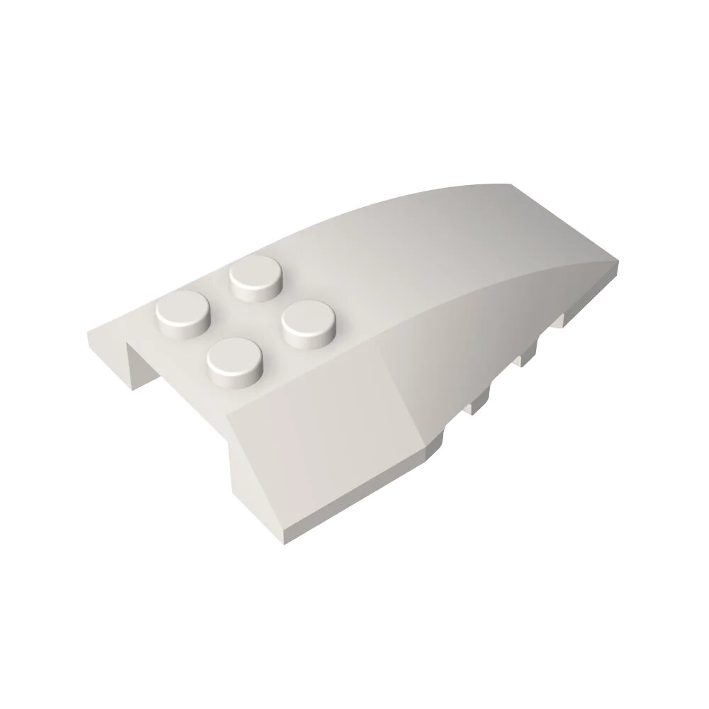 Белый строительный блок Gobricks GDS-898, Цвет: 090