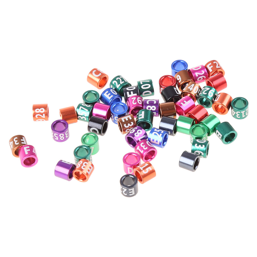 50 шт, кольцо для птицы, кольцо для лапки голубя, кольцо для лапки попугая, закрытая лапка из гальванического сплава-3