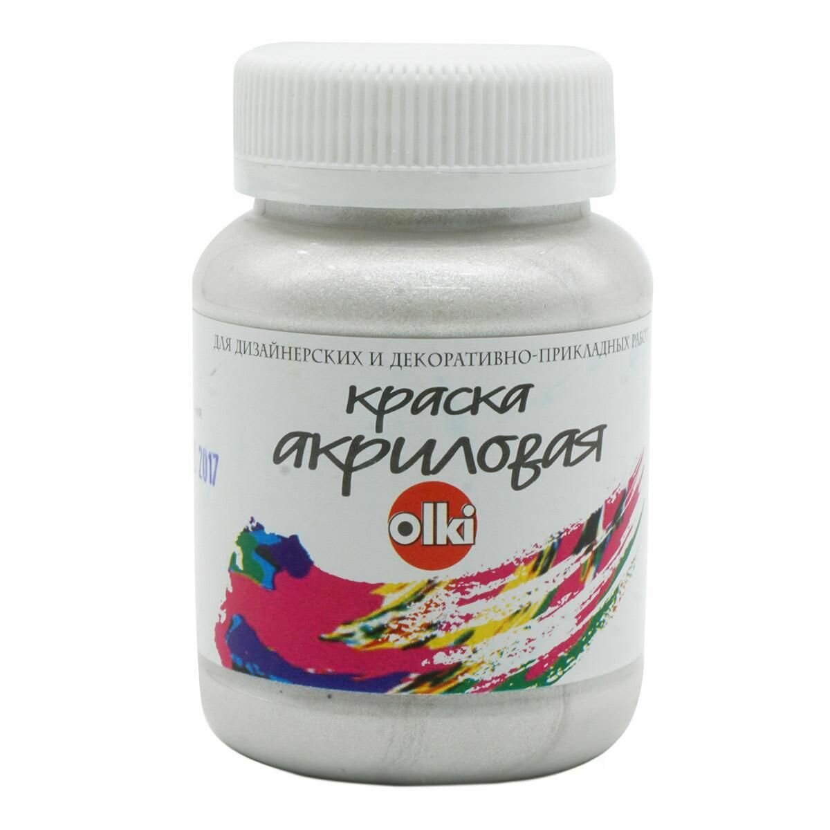 Акриловая краска Olki "Металлик", дизайн, перламутровая, 100 мл, 2650