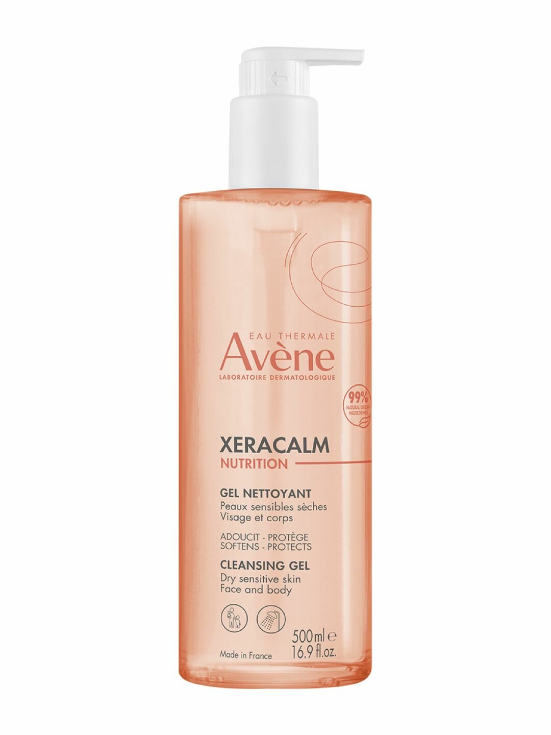 АВЕН КСЕРАКАЛМ Нутришн Легкий питательный очищающий гель, 500 мл | AVENE Xeracalm Nutrition Cleansing gel