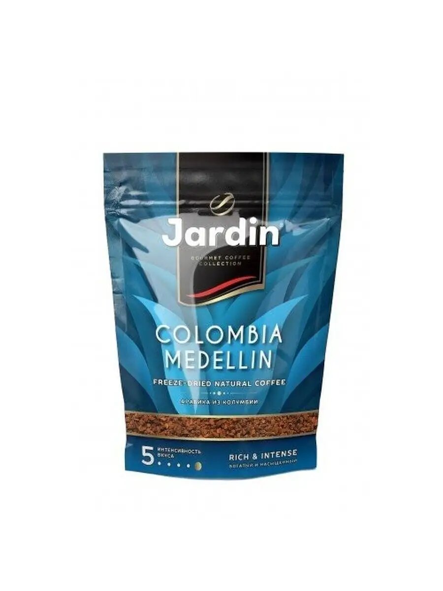 Кофе Jardin "Colombia Medellin", растворимый, арабика, темный, 100%, 75г