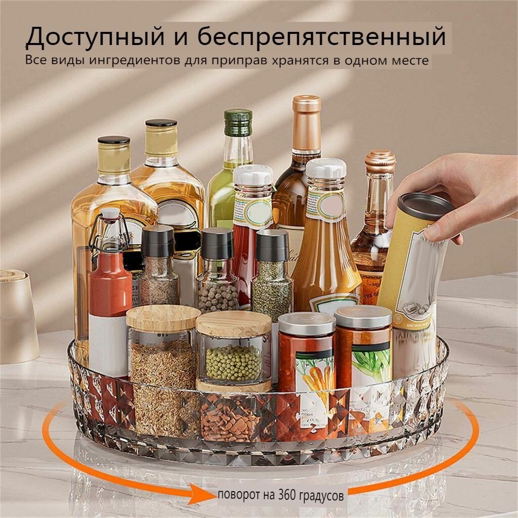 Поднос вращающийся "Lazy Susan", многофункциональный, круглый, 4.5x22.5 см