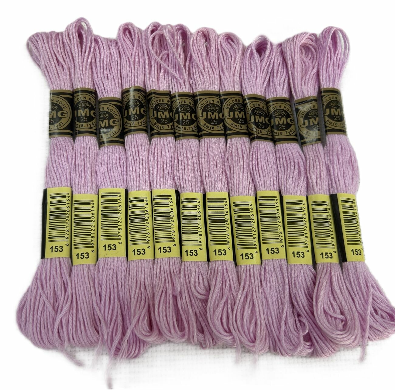 Нитки для вышивания JMC мулине (150-3866) 100% полиэфир 12 штук x 8 м