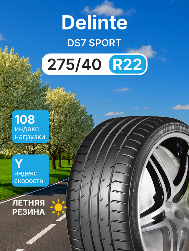 Летняя шина Delinte DS7 SPORT 275/40 r22 108Y