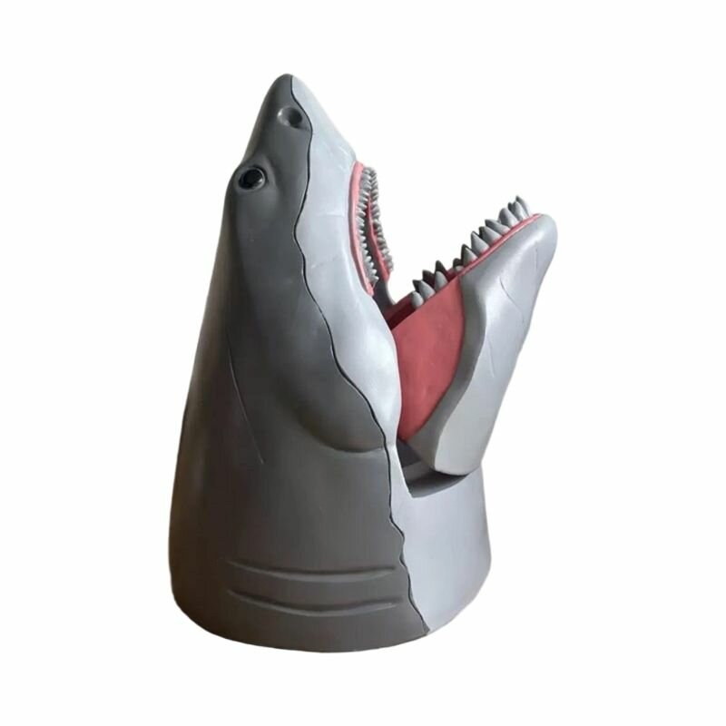 Ведро для попкорна в форме акулы, смола, для киновечеров, закусок и конфет, декоративный аксессуар для вечеринок