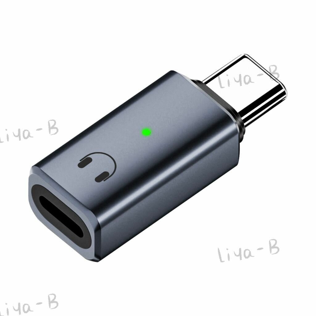 Переходник USB-C в Lightning для наушников - черный