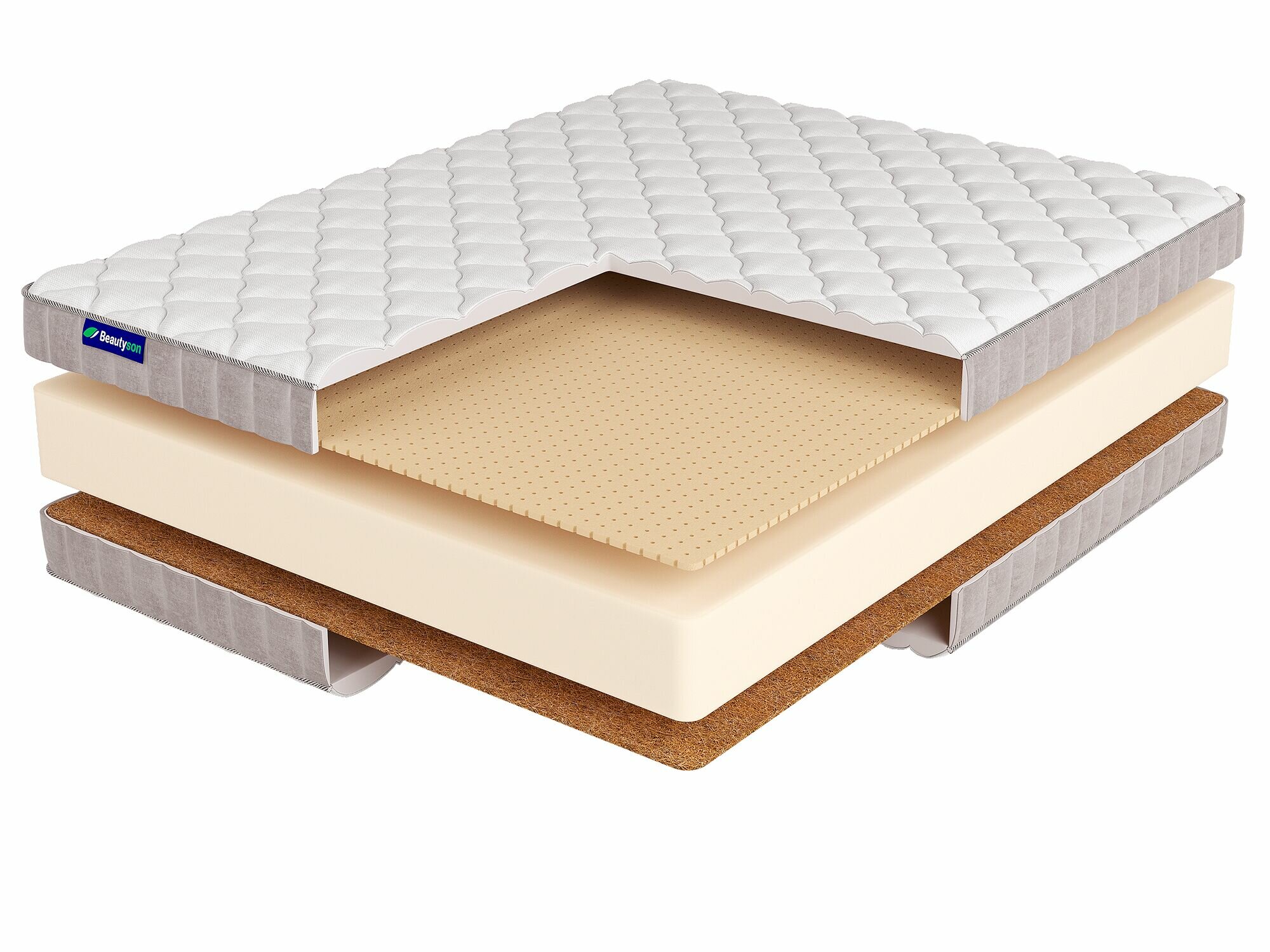 Матрас Beautyson Roll Foam 14 Balance Lux 140х195 высота 16 см анатомический средней жесткости кокосовый латексный