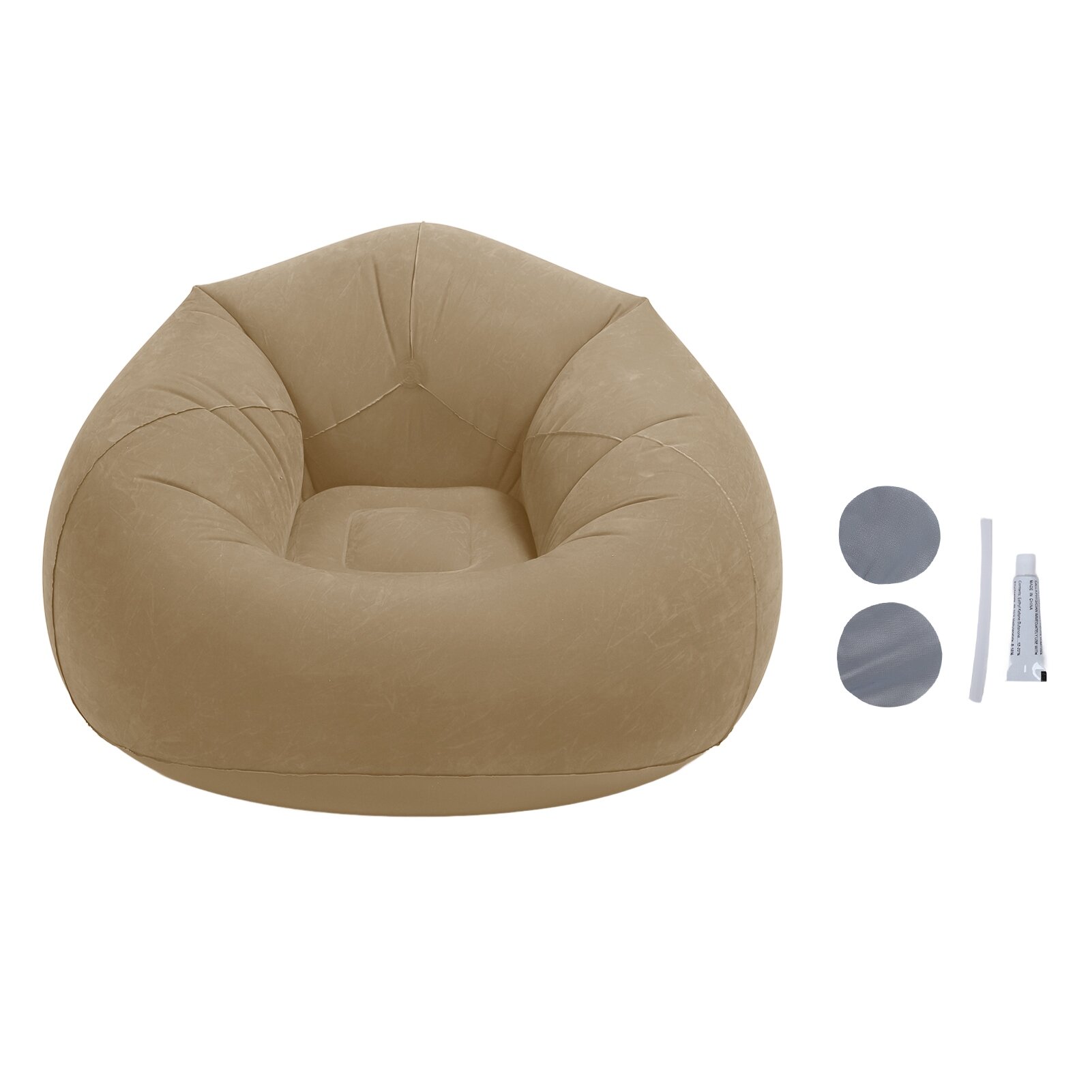 Портативное складное надувное кресло для гостиной, надувной диван с флокированием для использования дома на открытом воздухе, экономия места и простая установка