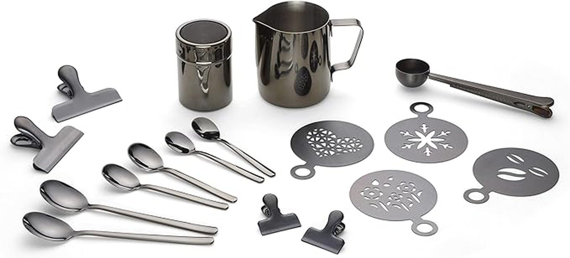 Набор кофейных принадлежностей ECHTWERK, нержавеющая сталь, 23 предмета, черный