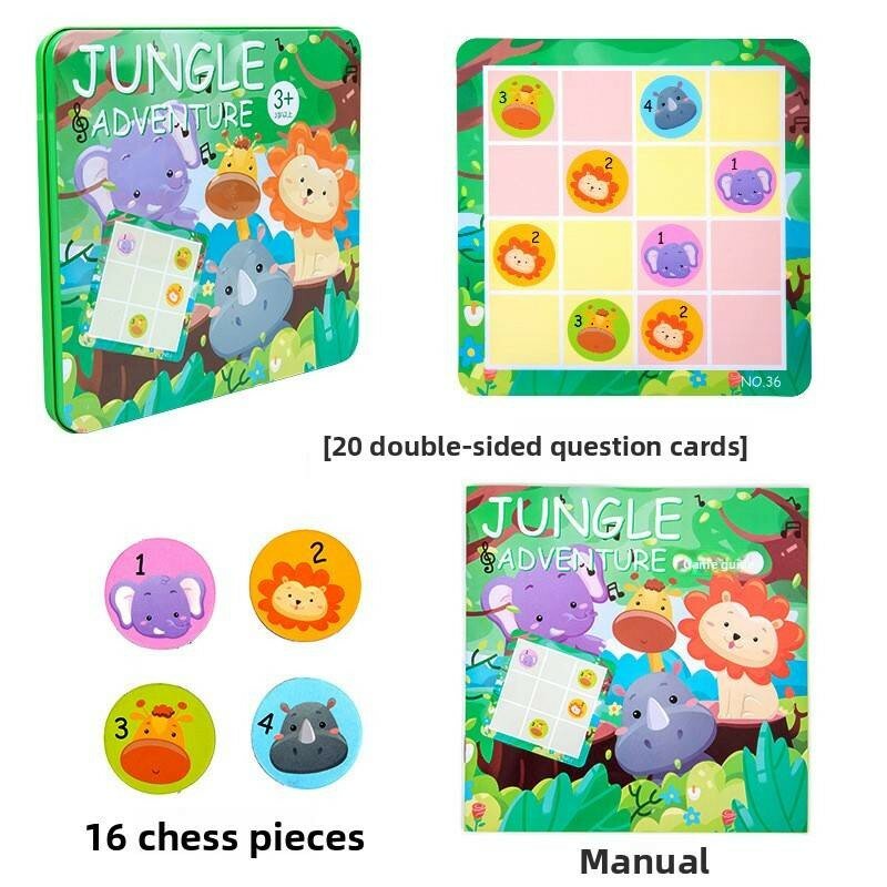 Деревянная магнитная головоломка Судоку для развития когнитивных навыков у детей раннего возраста