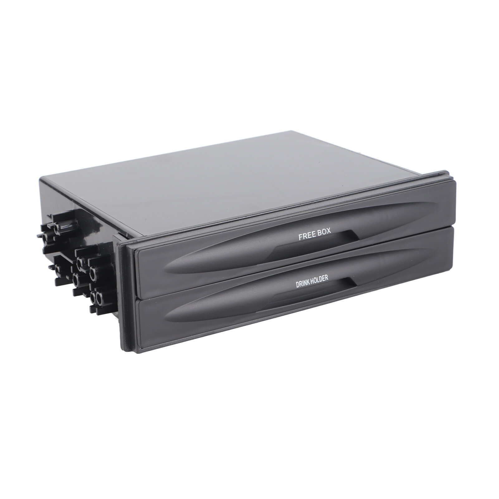 Автомобильный двухслойный подстаканник с карманом для автомагнитолы, органайзер для напитков и мелких предметов, универсальный