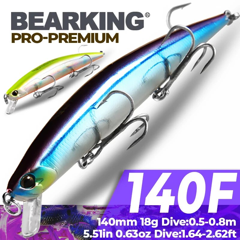 Bearking Slim Minnow блесна, Цвет: D — фото 1