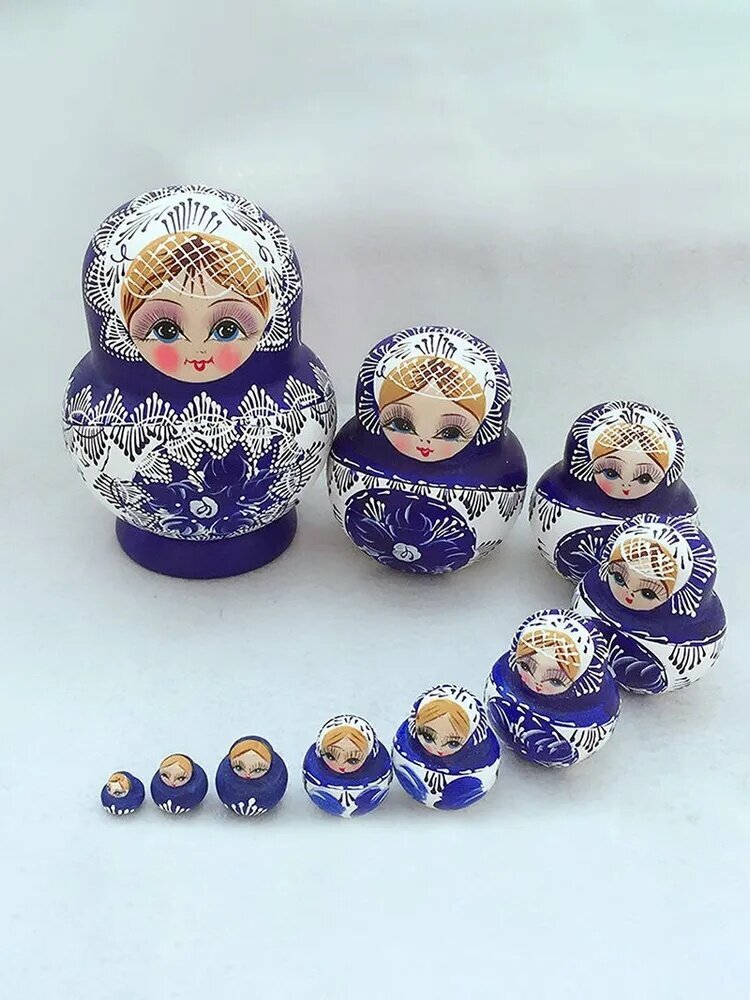 Матрешка Деревянная 10 Штук