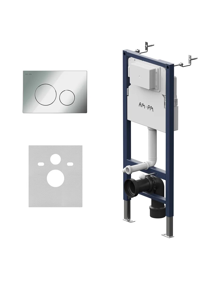 Инсталляция для подвесного унитаза AM.PM MonoFit, с клавишей цвет хром