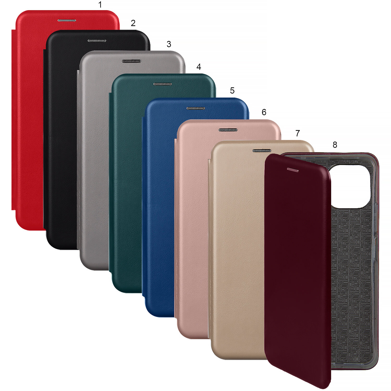 Чехол книжка для Xiaomi Redmi A1/ Redmi A1+/ Redmi A2+/ Poco C51 с магнитным замком и отделением для карт, черный