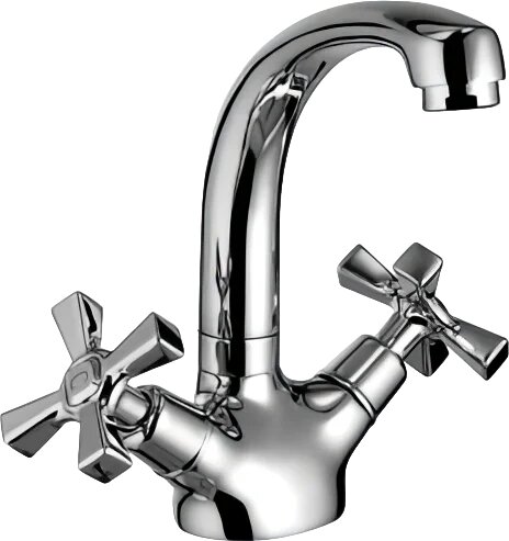 Смеситель для раковины Lemark Benefit LM2507C хром, глянцевый, кран для ванной в раковину, из латуни, с поворотным изливом